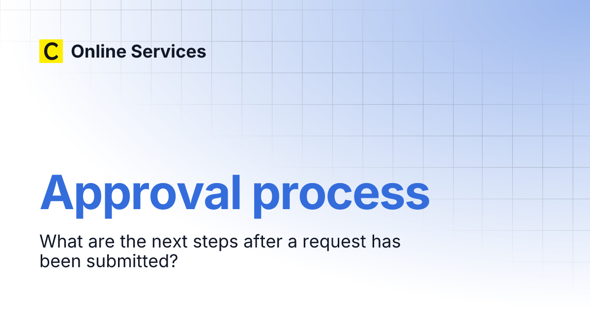 Approval process | English | Online Services