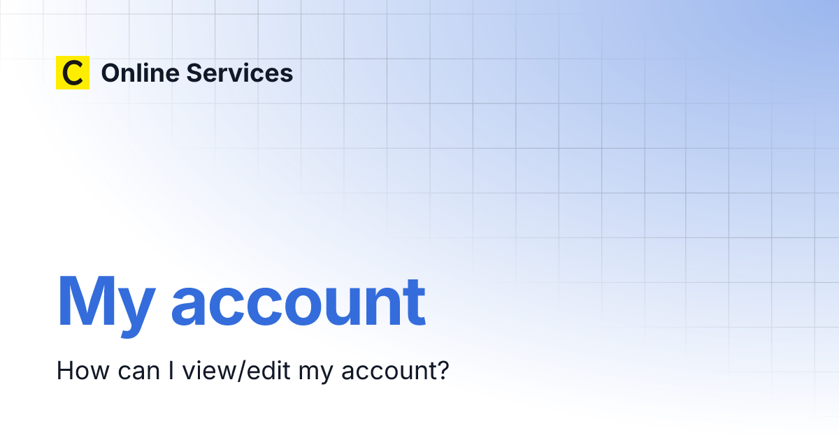My account | Online Services