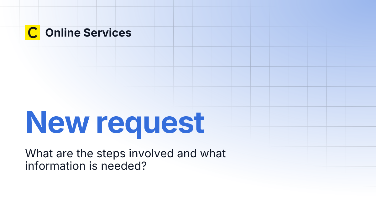 New request | Online Services
